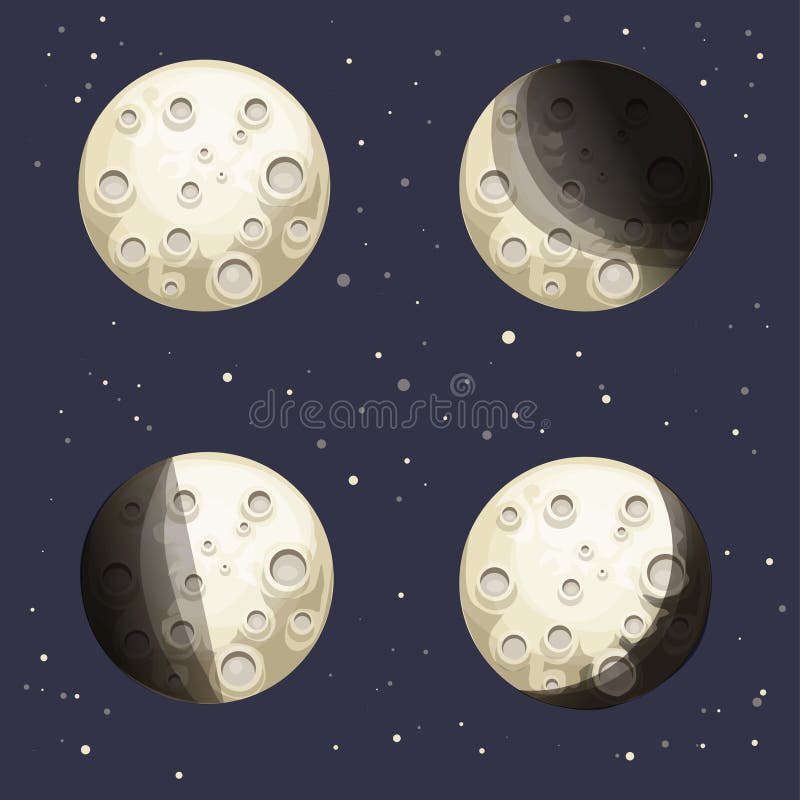 Moon Phases Cartoon Moon Cartoon Phases Images Free Download On
