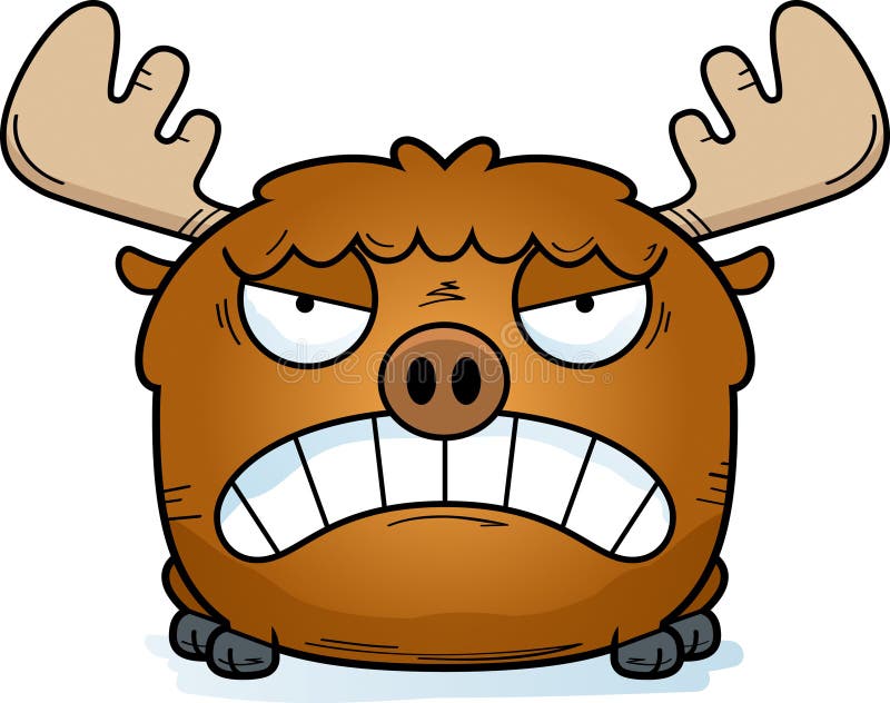 Angry Moose stock vector. Illustration of upset, pointing - 11000622