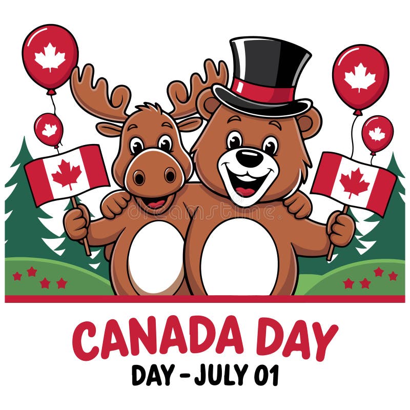 Friendly Canada Day Design Stock Illustrations – 136 Friendly Canada ...