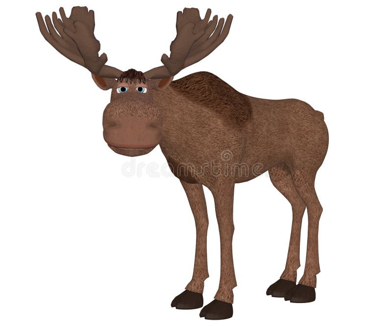 Realistic Cartoon Moose