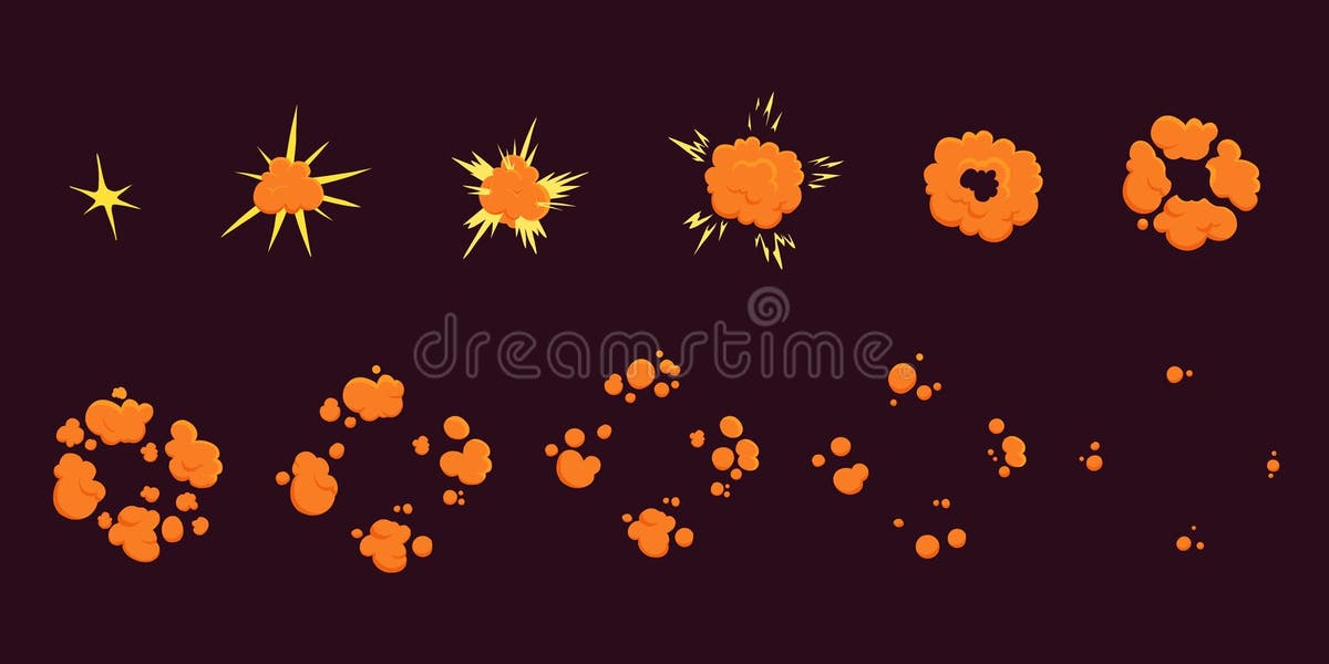Vector Illustration Cartoon Explosion Effect Stock Illustrations ...