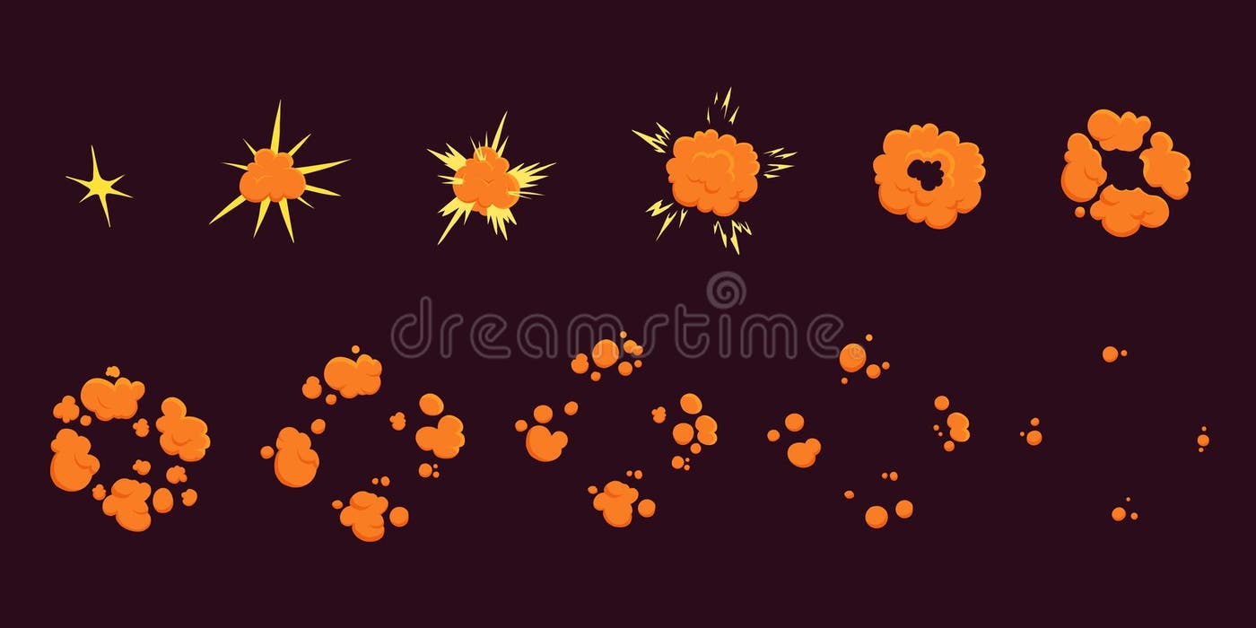Vector Illustration Cartoon Explosion Effect Stock Illustrations ...