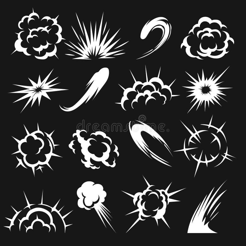 Cartoon Motion Blast Effects Stock Vector - Illustration of damage ...