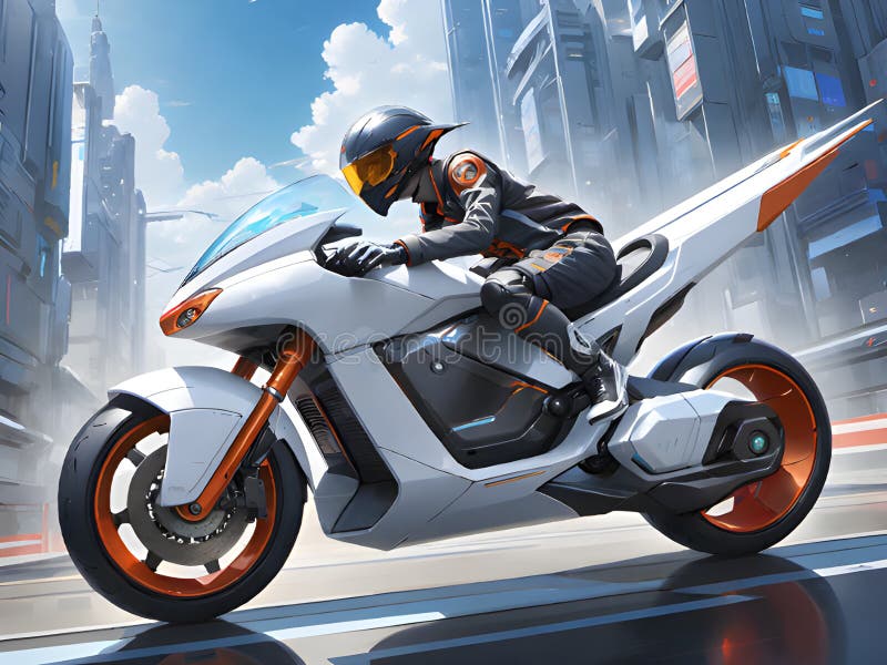 Cartoon of Motorcycle Rider Stock Illustration - Illustration of rider ...