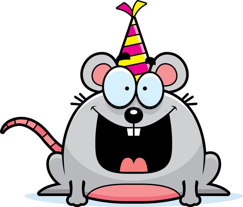 Cartoon Mouse Birthday Party Stock Vector - Illustration of party ...