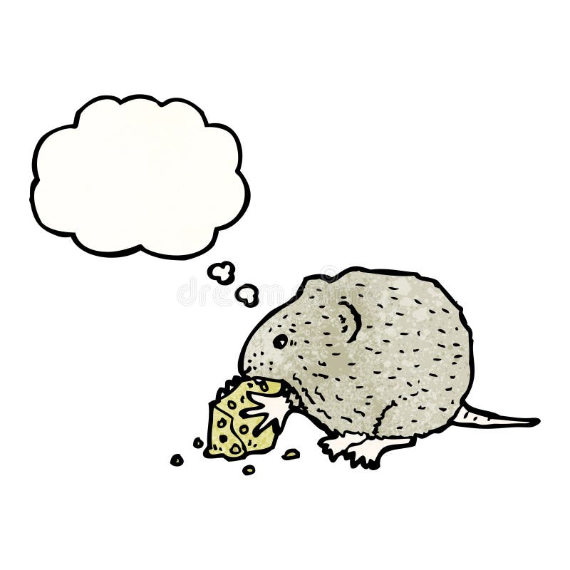 Retro Cartoon Mouse Eating Cheese Stock Illustrations – 19 Retro ...