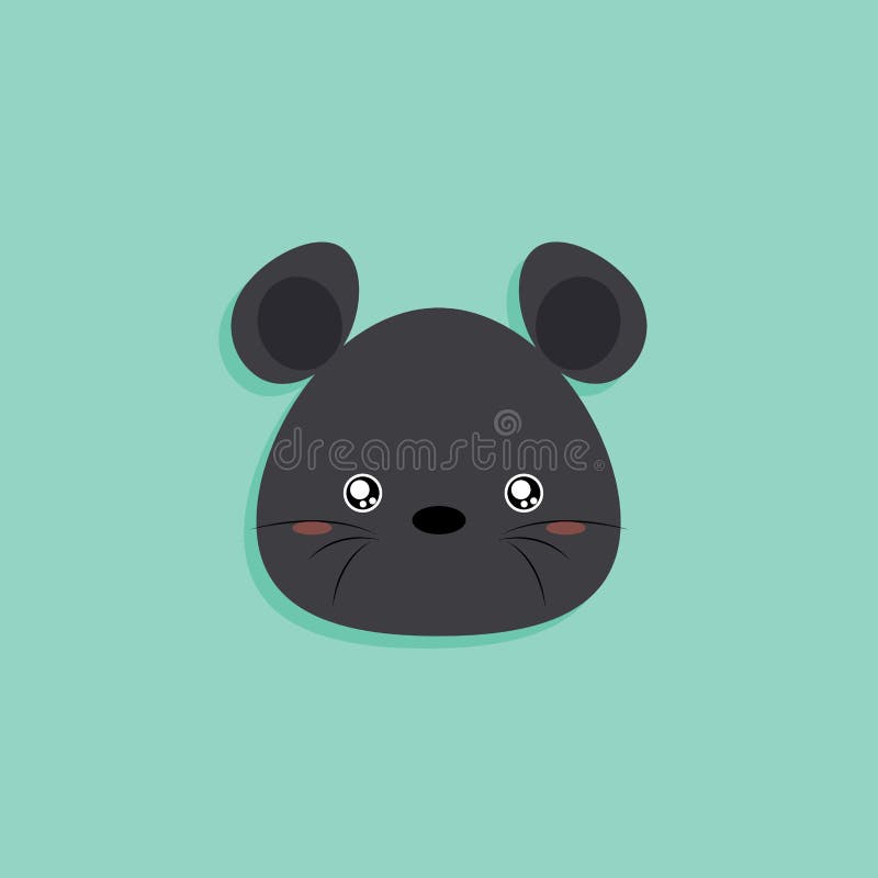 Cartoon mouse face stock vector. Illustration of collection - 86209505