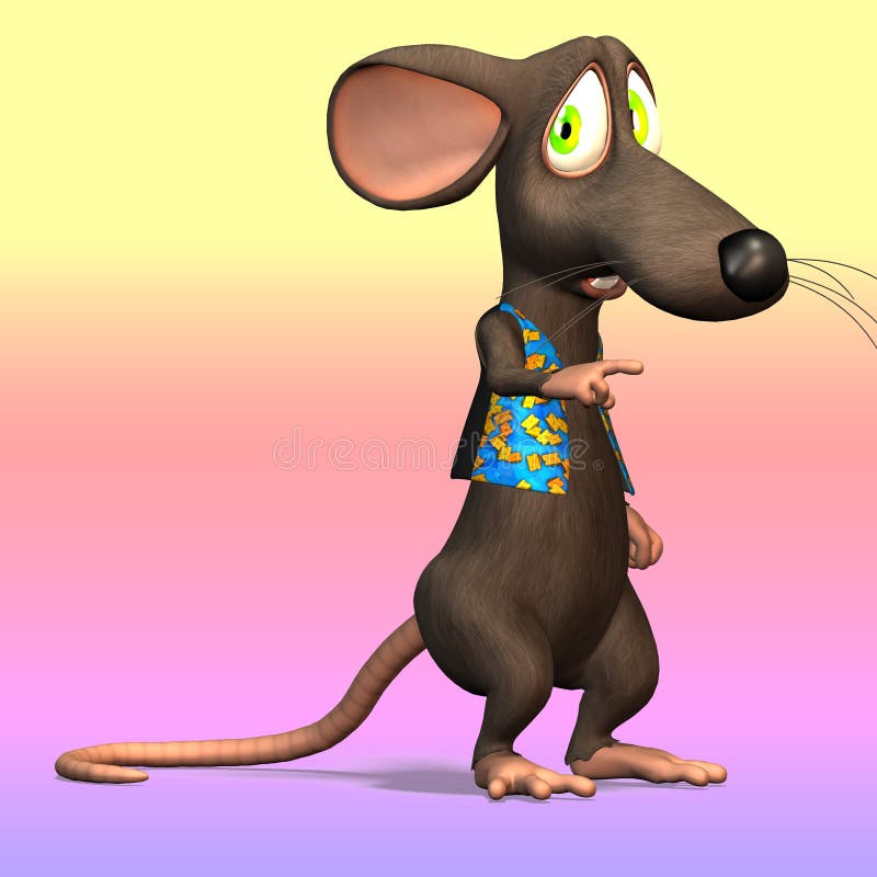 Cartoon Mouse or Rat #05 stock illustration. Illustration of green ...