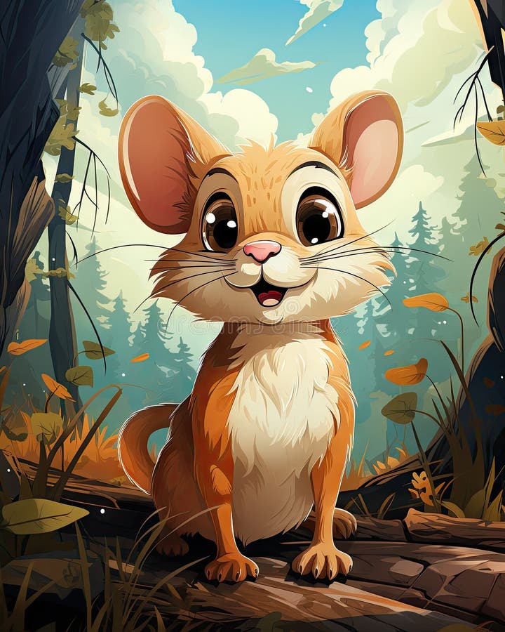 A Mouse is Sitting on the Ground with Its Head Turned To the Side ...