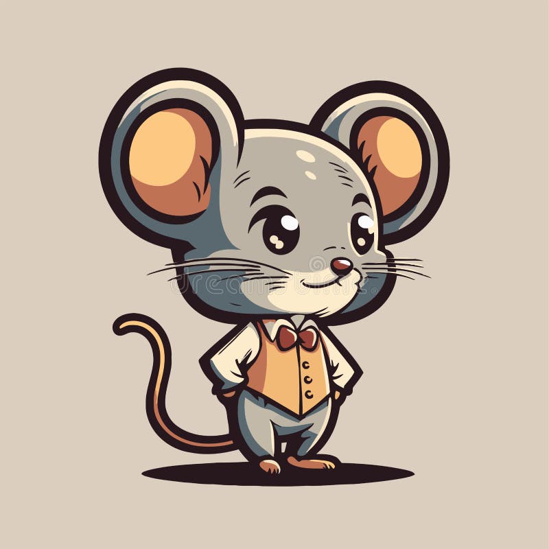 Cartoon Mouse. Vector Illustration of a Cute Cartoon Mouse. Cartoon ...