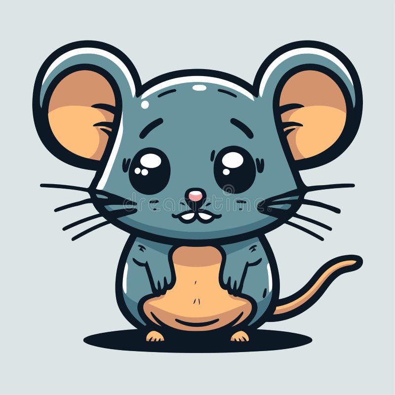 Cartoon Mouse. Vector Illustration of a Cute Cartoon Mouse. Cartoon ...