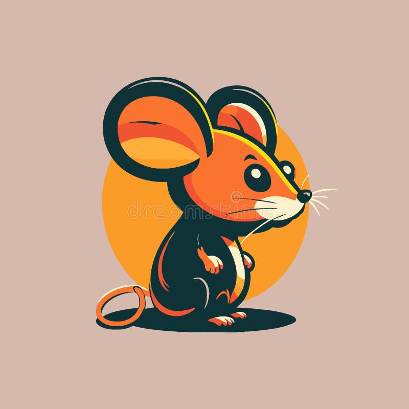 Cartoon Mouse. Vector Illustration of a Cute Cartoon Mouse. Cartoon ...