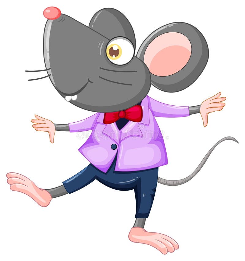 Cartoon Mouse Wearing Clothes Stock Vector - Illustration of smile ...