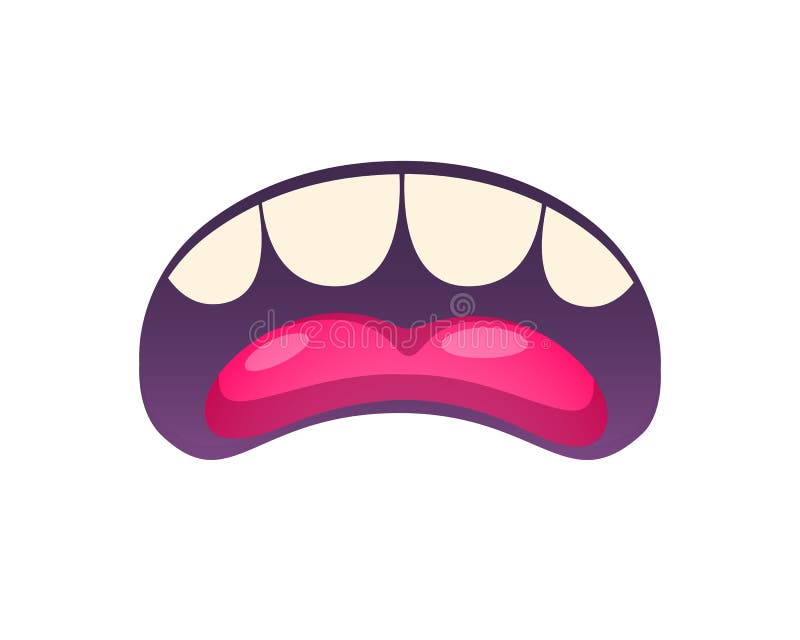Cartoon Mouth Illustration stock vector. Illustration of icon - 222213157