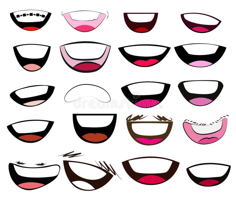Mouths collection stock vector. Illustration of cartoon - 17651674