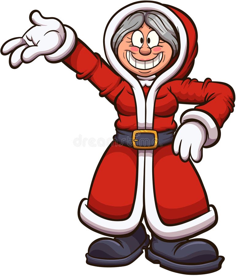 Cartoon Mrs Claus. Vector Illustration with Simple Gradients. Stock ...