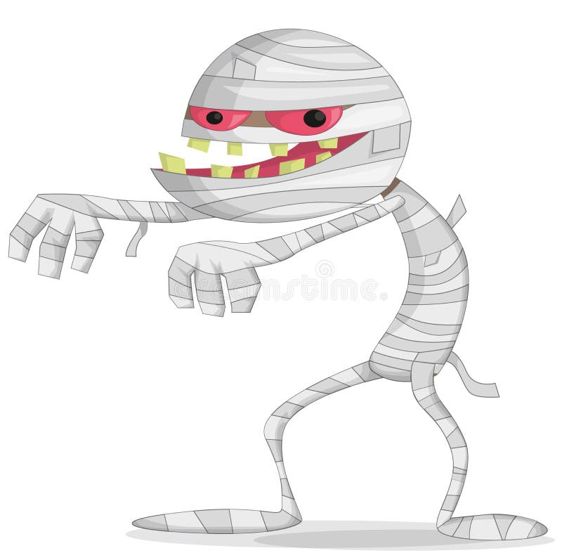 Cartoon running mummy stock vector. Illustration of cartoon - 58825934