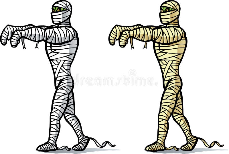 Cartoon Mummy walking. stock vector. Illustration of mummy - 13200147