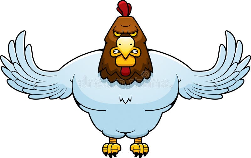Cartoon Muscular Rooster stock vector. Illustration of graphic - 47399410