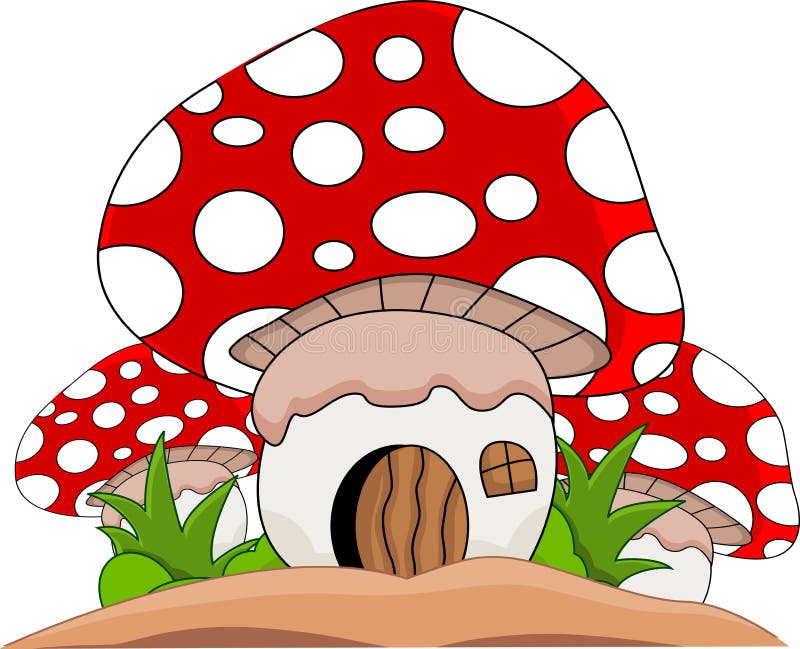 Toadstool House Clipart Image