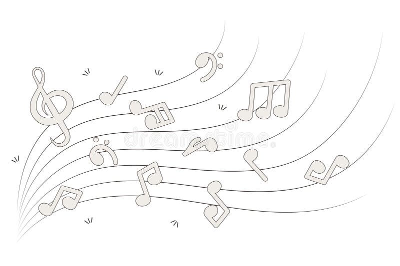 Cartoon musical notes stock vector. Illustration of clef - 311059187