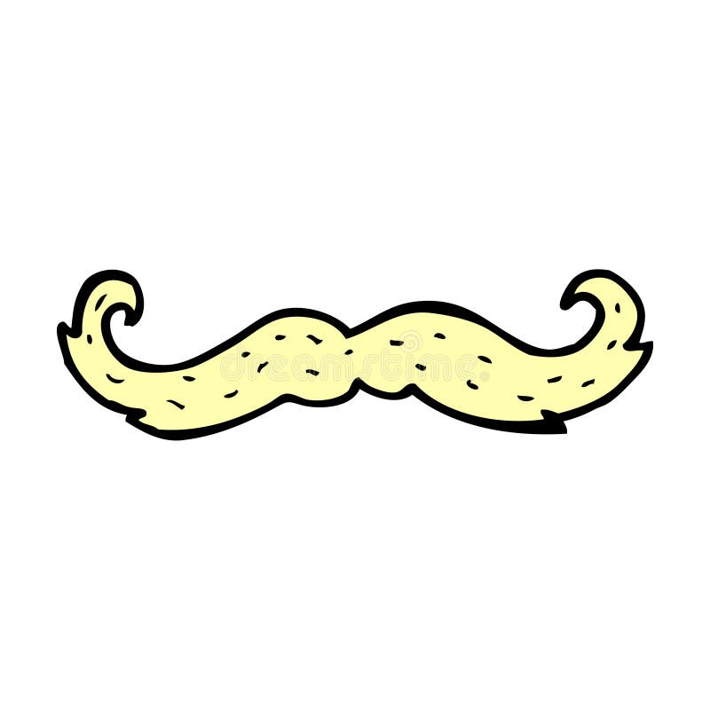 Cartoon mustache symbol stock vector. Illustration of drawn - 37012791