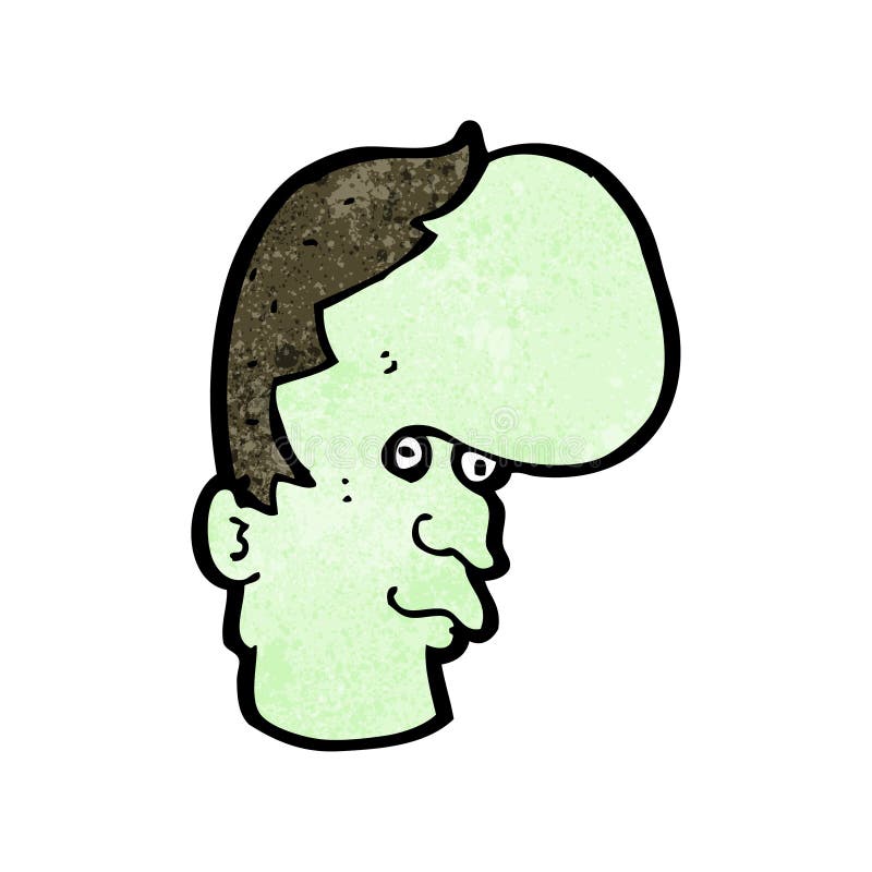 Cartoon Man with Swollen Head Stock Vector - Illustration of cartoon ...