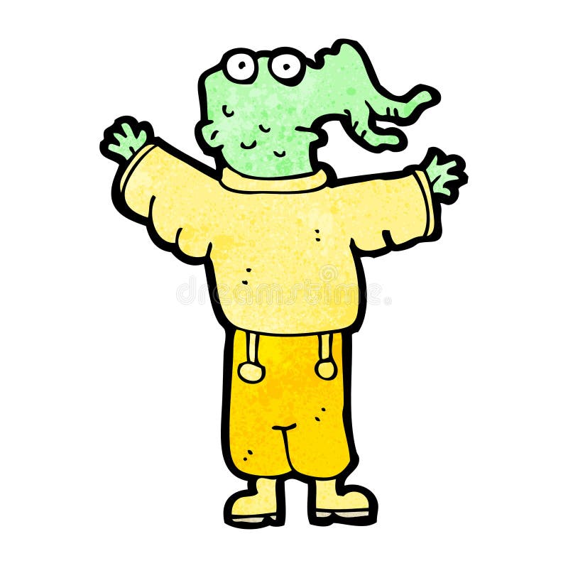 Cartoon mutant monster boy stock vector. Illustration of silly - 38055755