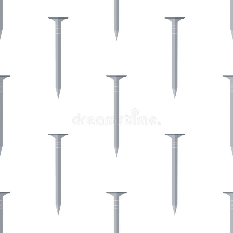 Cartoon Nail Seamless Pattern, Vector. Stock Vector - Illustration of ...