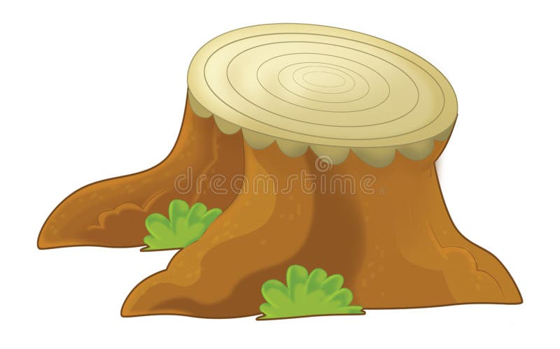 Cartoon Nature Element Tree Isolated Illustration for Children Stock ...