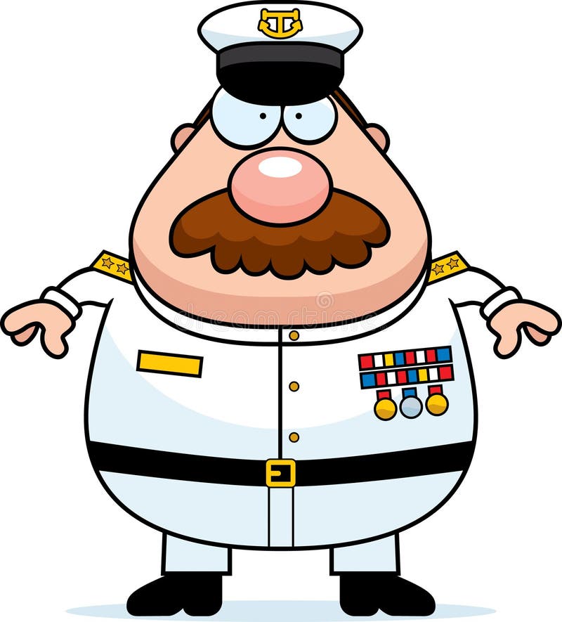 Angry Cartoon Navy Admiral stock vector. Illustration of officer - 51213820