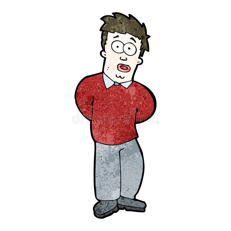 Cartoon nervous man stock vector. Illustration of male - 38073414