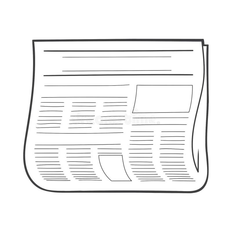 Cartoon newspaper stock vector. Illustration of vector - 259692032