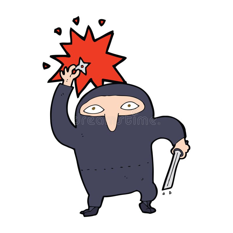 Cartoon ninja stock vector. Illustration of martial, character - 37012777