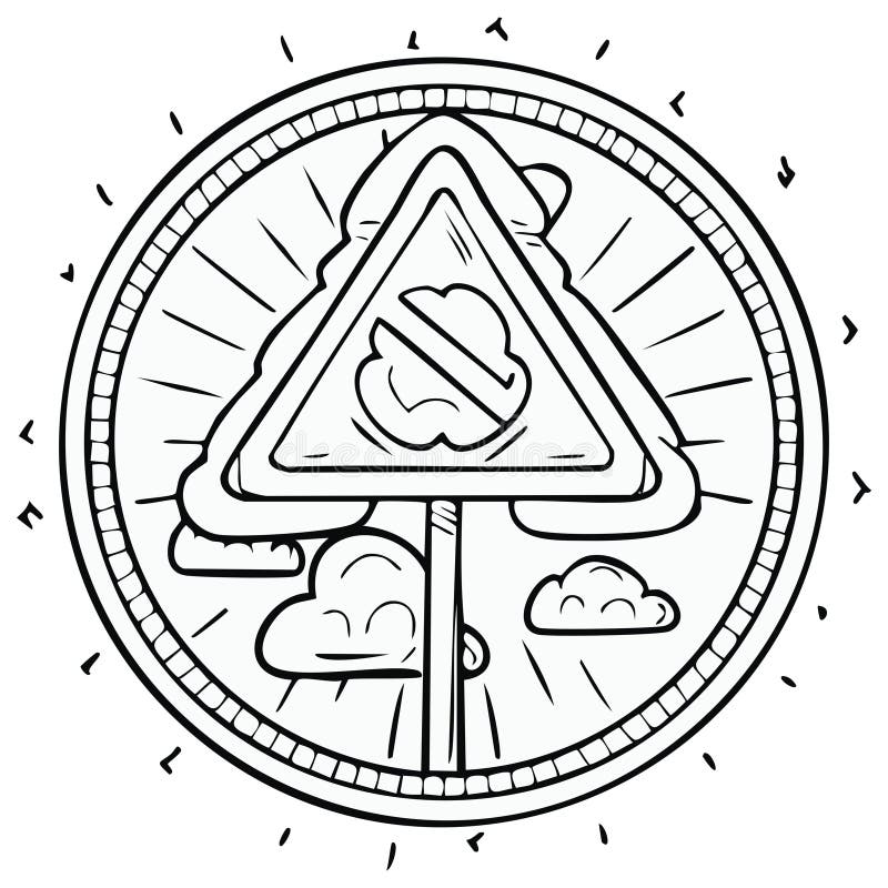 Drawing Cartoon Weather Warning Sign Stock Illustrations – 294 Drawing ...