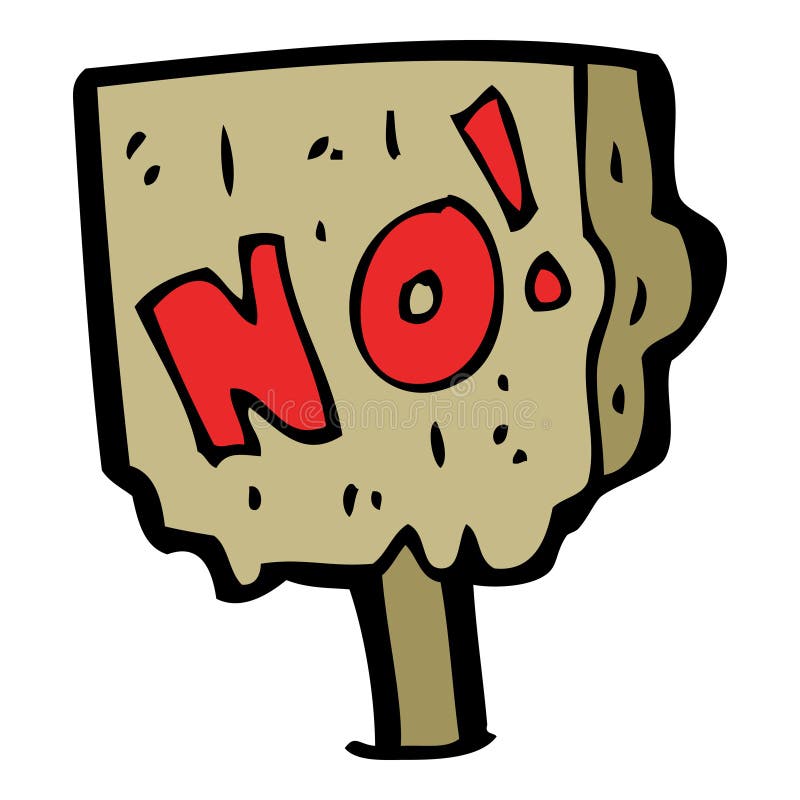 Cartoon no sign stock vector. Illustration of symbol - 37011679