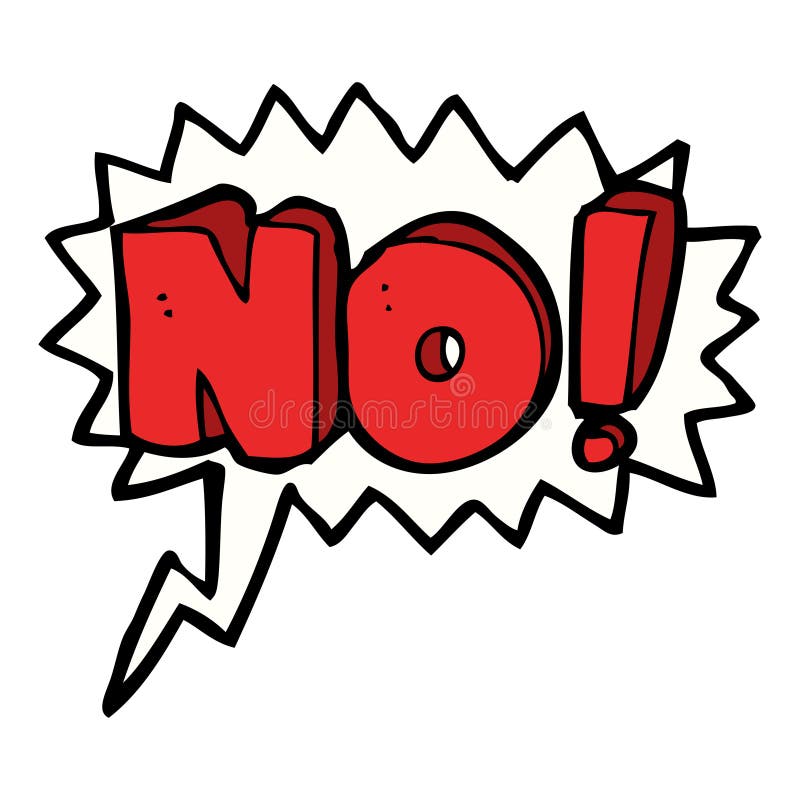 Cartoon No Symbol with Speech Bubble Stock Illustration - Illustration ...