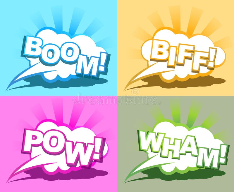 Cartoon Noises stock vector. Illustration of dynamite - 41378317