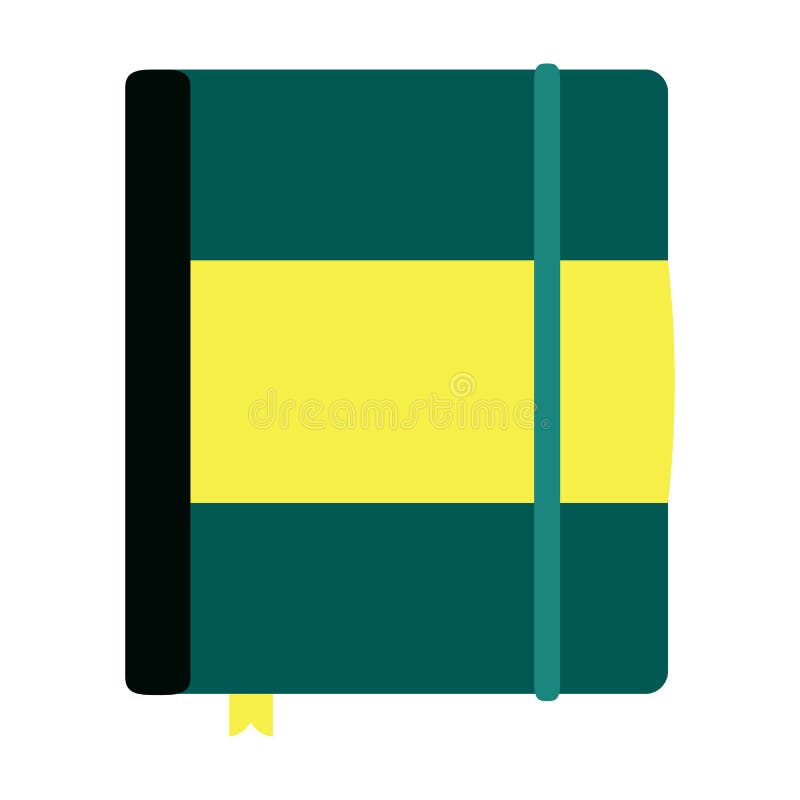 Cartoon Notebook Icon Isolated on White Background Stock Illustration ...