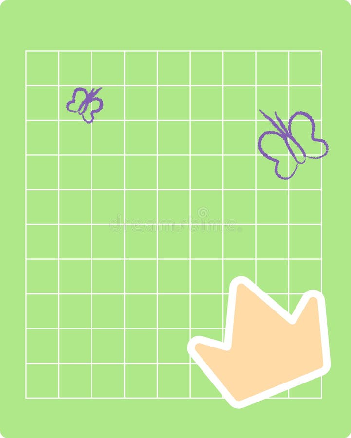 Cartoon Notebook Sheet with Sticker Stock Vector - Illustration of ...