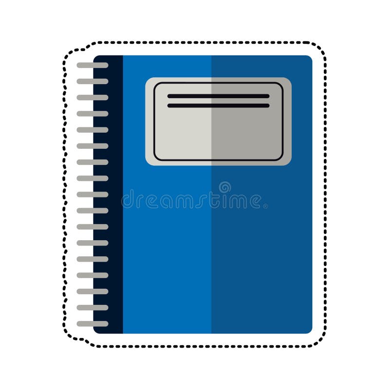 Cartoon Notebook Spiral School Stock Illustration - Illustration of ...