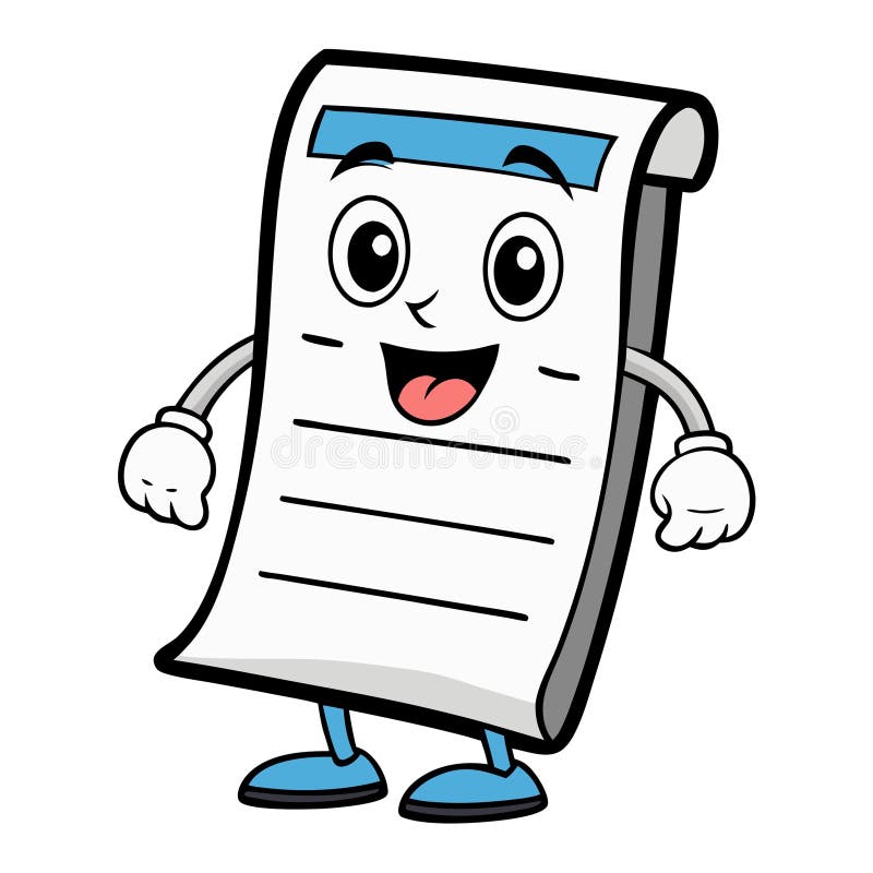 Cartoon Notepad Character Smiling Vector for Education and Design ...