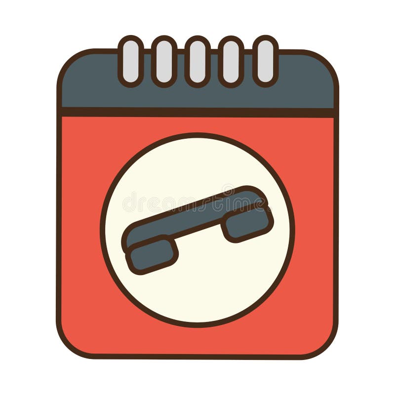 Cartoon Notepad Directory Contacts Telephone Stock Illustration ...