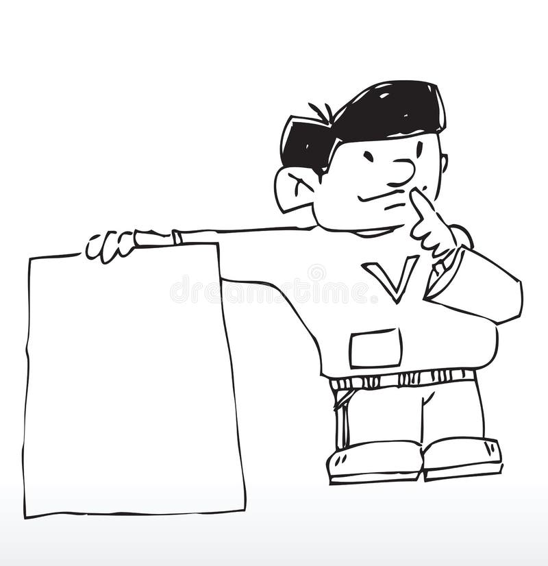 Cartoon notice board stock vector. Illustration of metaphor - 6453353