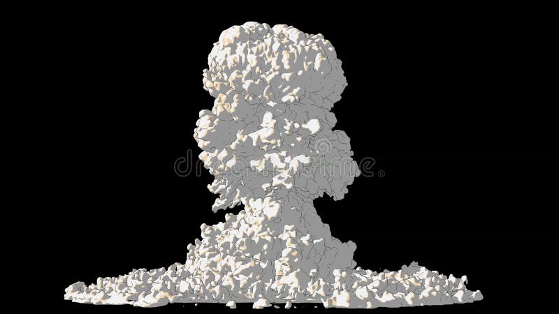 Cartoon nuke explosion stock video. Video of unreal - 210208011