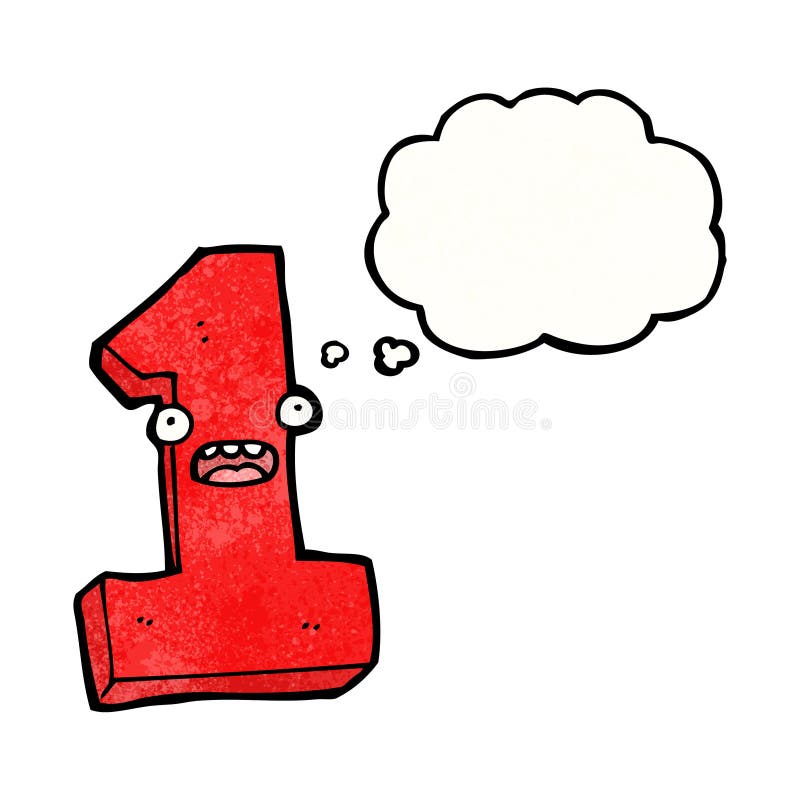 Cartoon number one stock vector. Illustration of numeral - 38024243