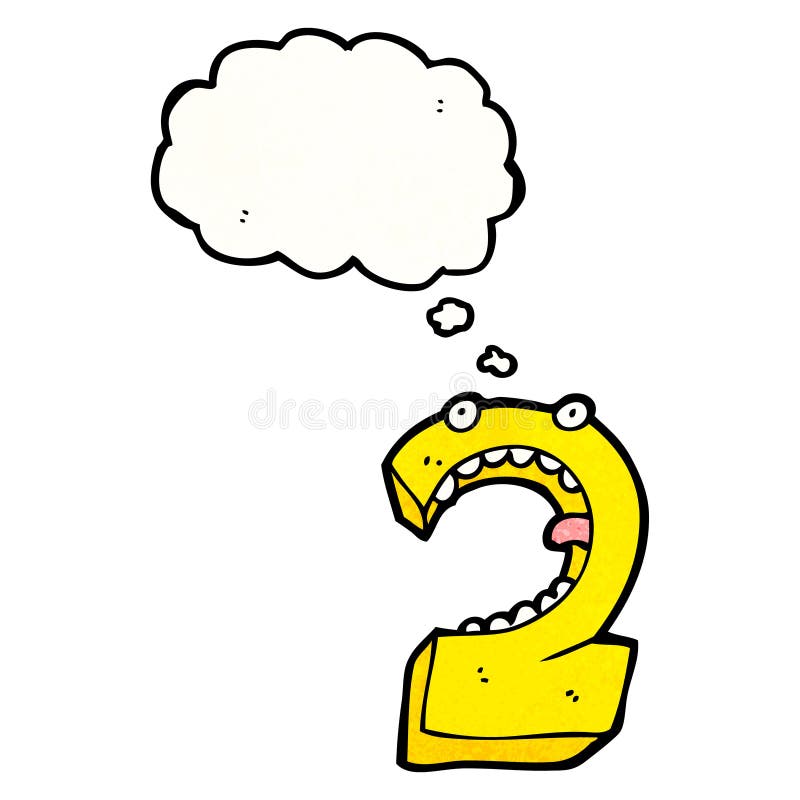 Cartoon number two stock vector. Illustration of crazy - 38029317