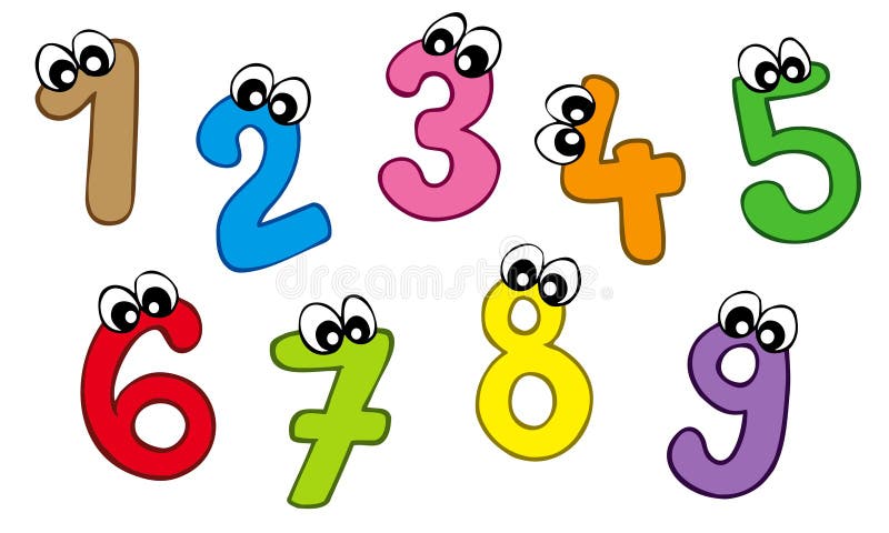 Cartoon numbers stock vector. Illustration of numbers - 13583897