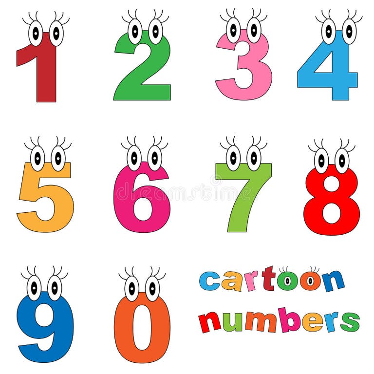 Colored Cartoon Numbers Stock Illustrations – 1,518 Colored Cartoon ...