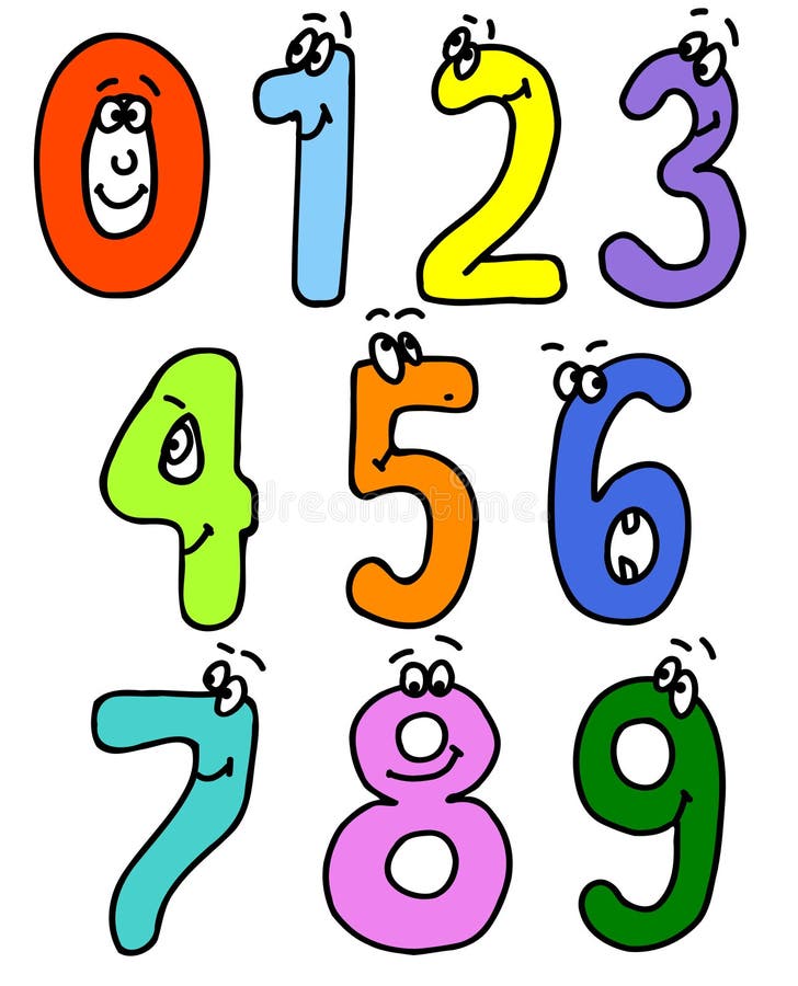 Cartoon Numbers. Add To Abc Set. Vector Stock Vector - Illustration of ...